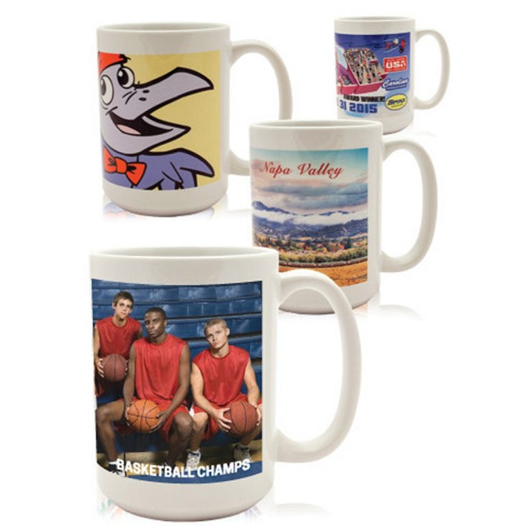 15 oz. Full Color Wrap Around Ceramic Mugs – Swag My Gear